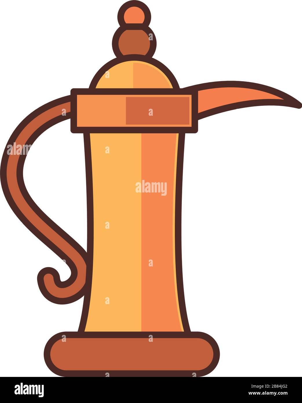 Ramadan kettle fill style icon design, Islamic muslim religion culture ...