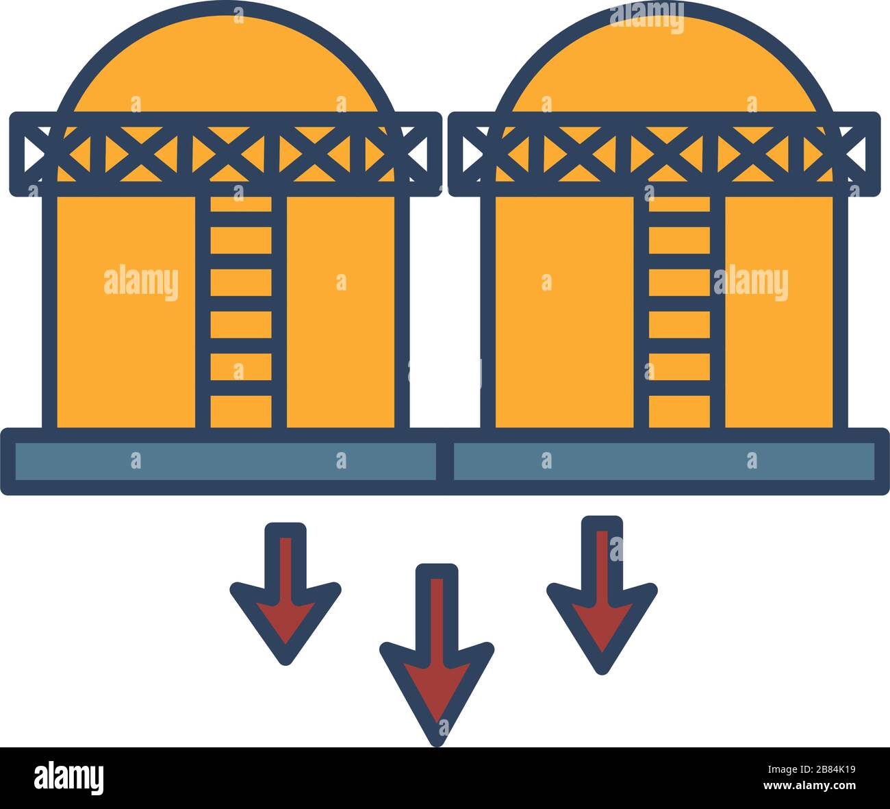 oil tanks refinery fill style icon Stock Vector Image & Art - Alamy