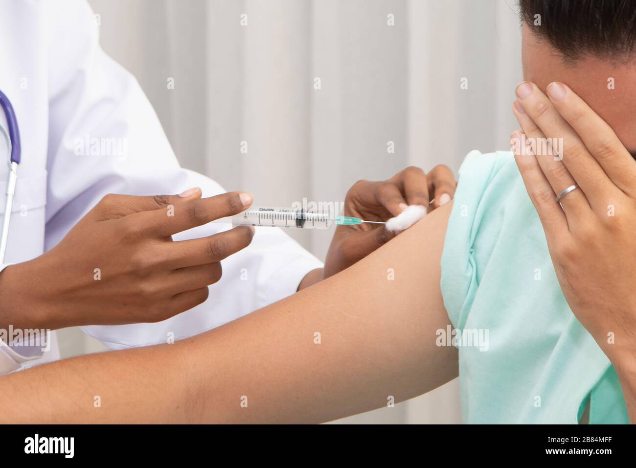 Supervised injecting hi-res stock photography and images - Alamy
