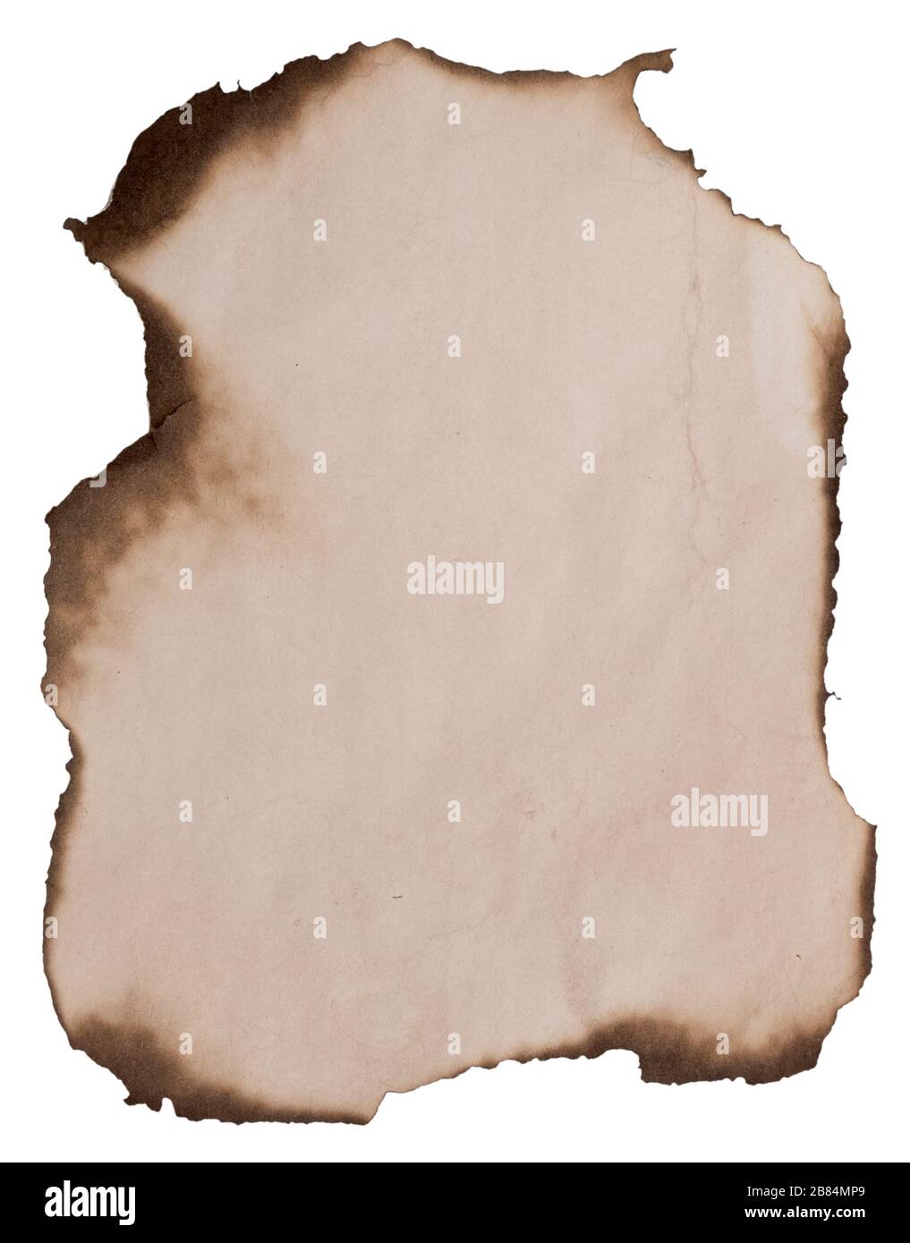 Burnt paper isolated on white background Stock Photo - Alamy