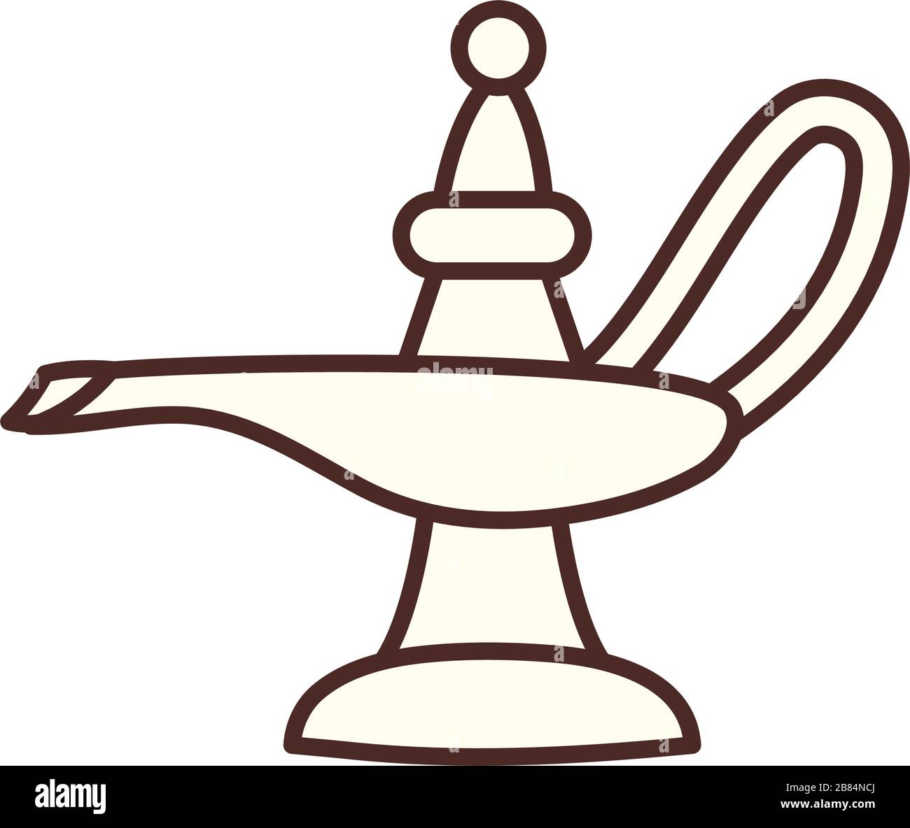 Ramadan kettle line style icon design, Islamic muslim religion culture ...
