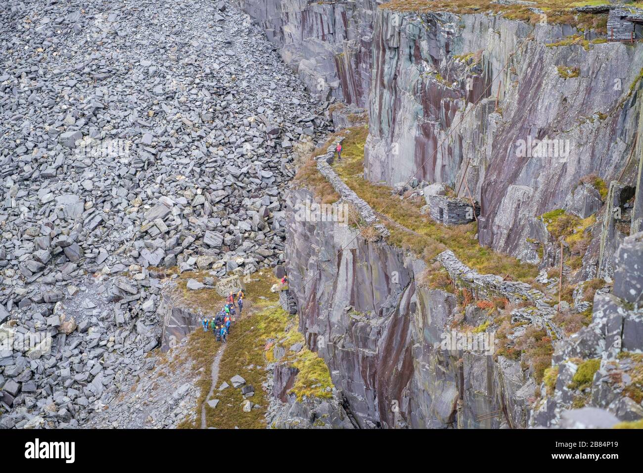 Rock Climbing at Dinorwic Slate Quarry, situated between the villages ...