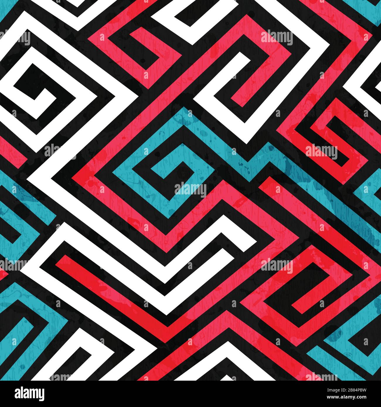 colored maze seamless texture with grunge effect Stock Vector Image ...