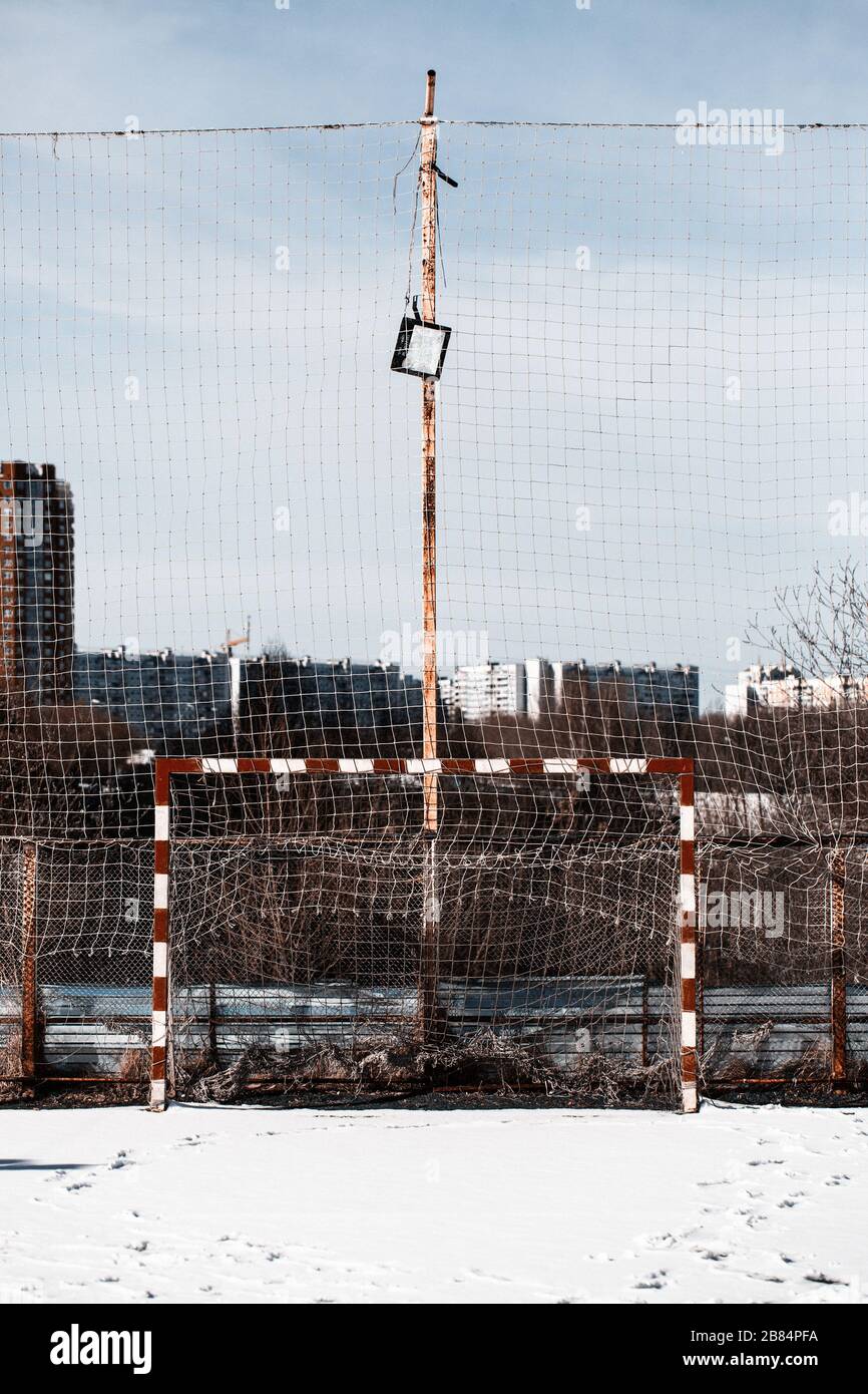 Street football field Stock Photo - Alamy