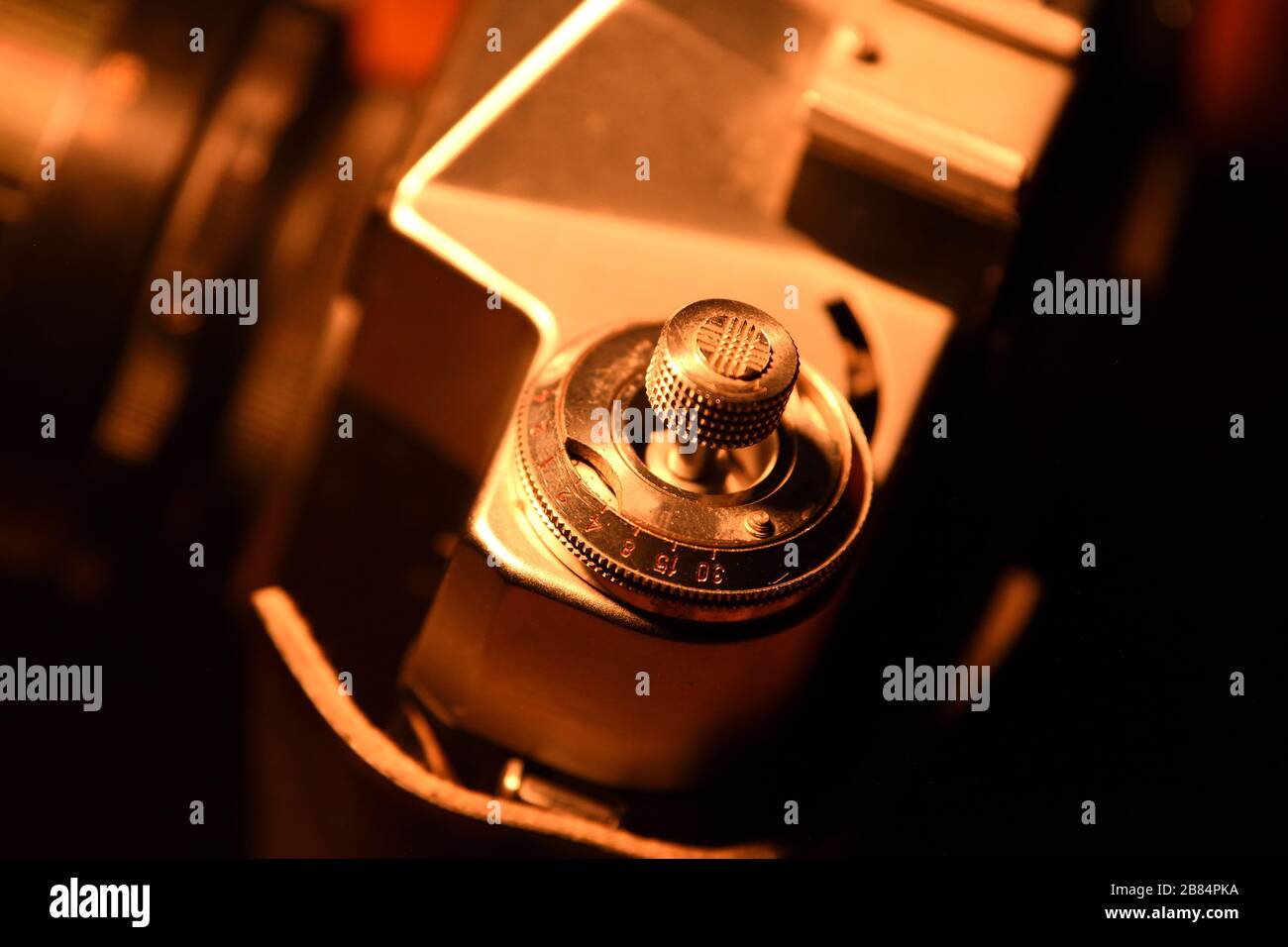 Antique camera dial, dial is focused from rest of the body and ...