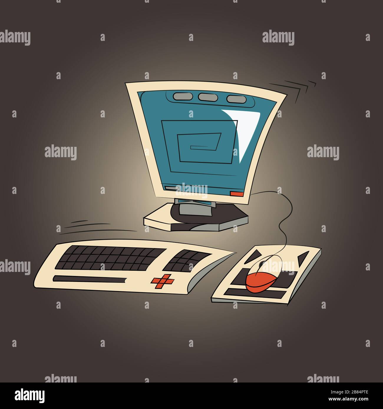 Contemporary computer keyboard in Stock Vector Images - Alamy