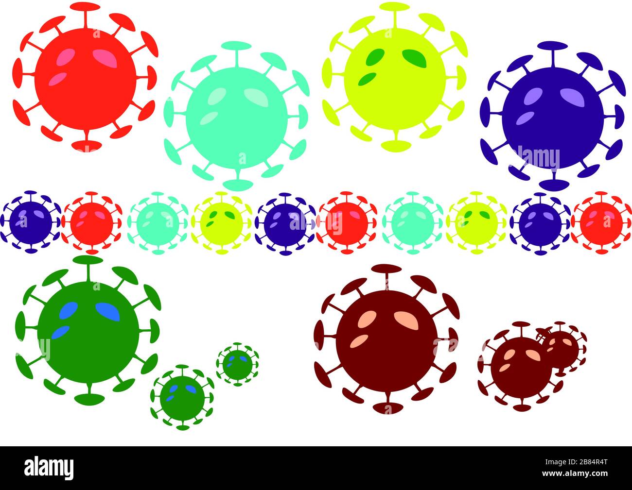 A simple vector graphic of a virus Stock Photo - Alamy