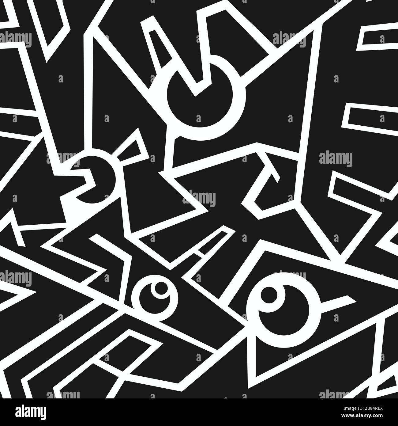 futuristic monochrome seamless pattern Stock Vector Image & Art - Alamy