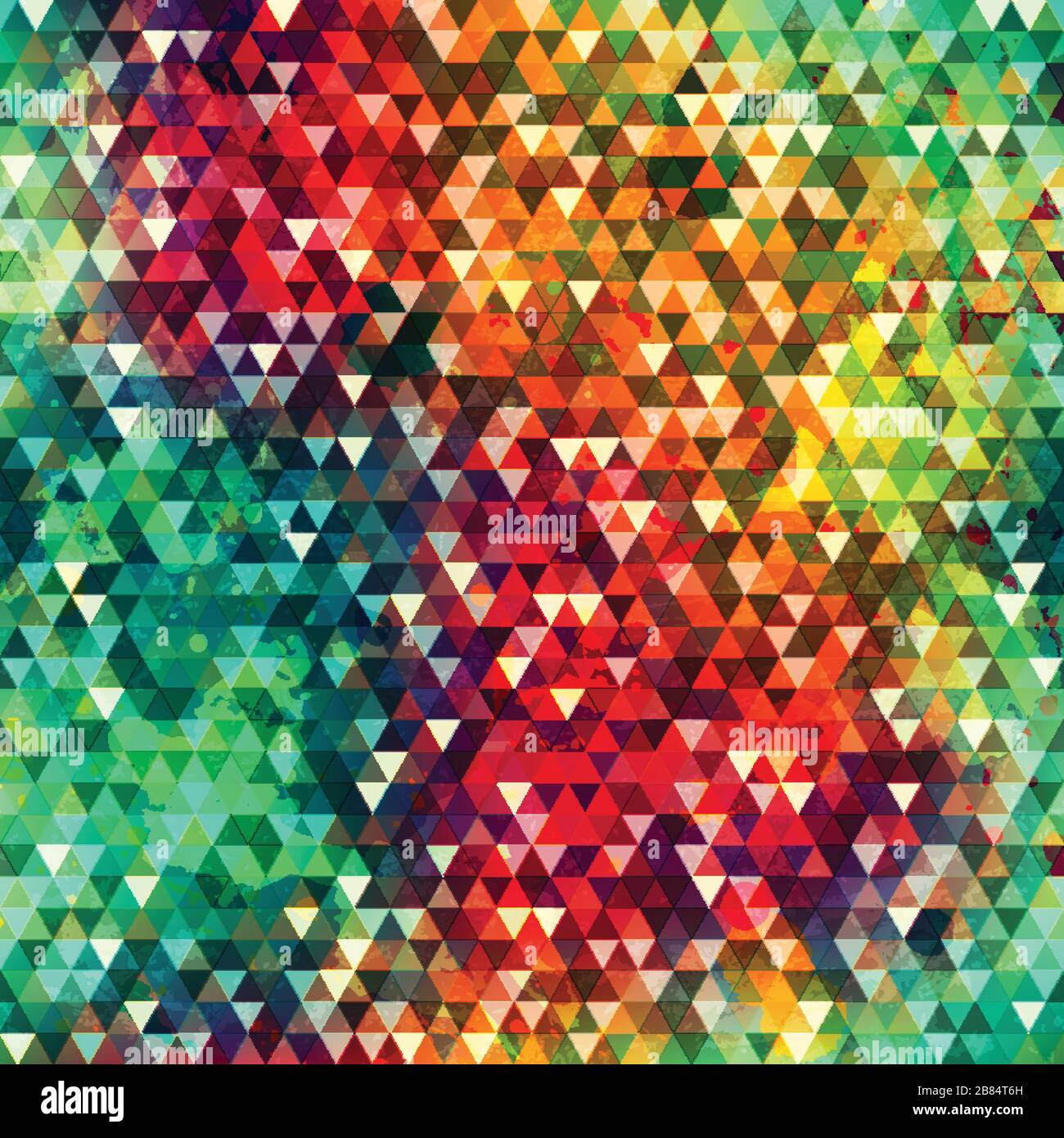 colorful triangle seamless texture with grunge effect Stock Vector ...