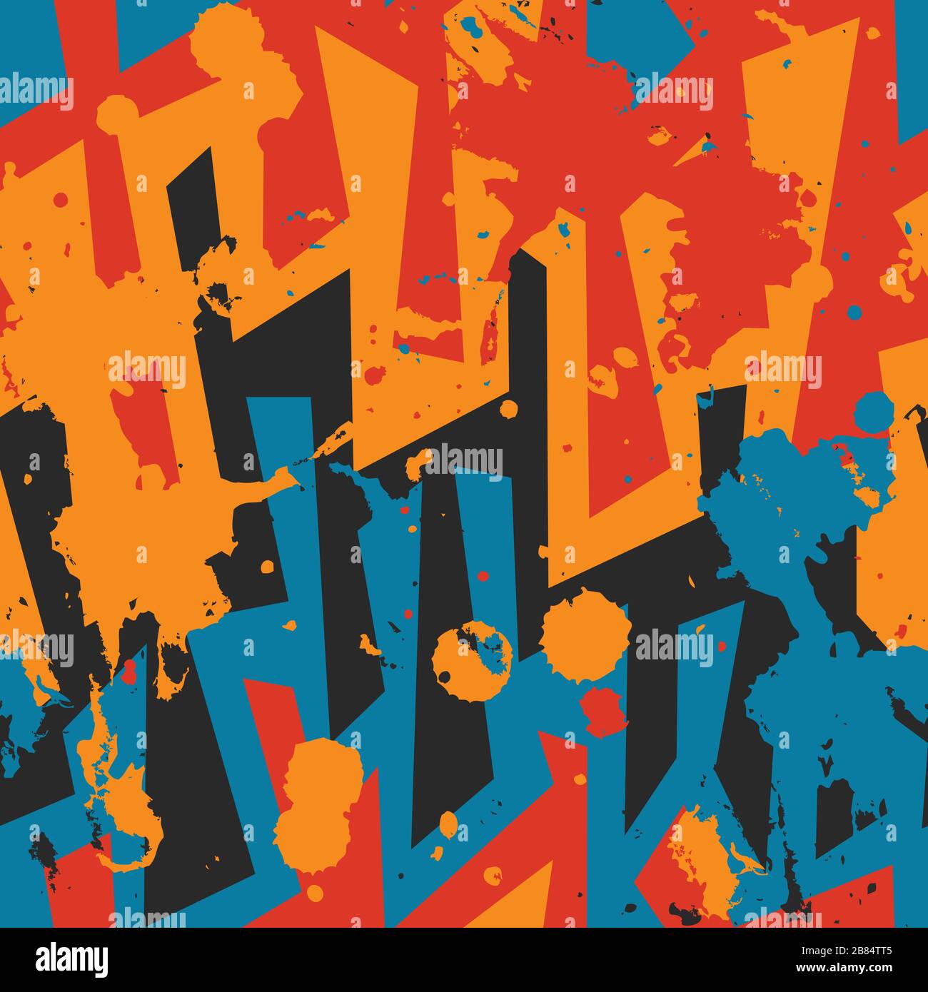 graffiti seamless pattern with blob effect Stock Vector Image & Art - Alamy