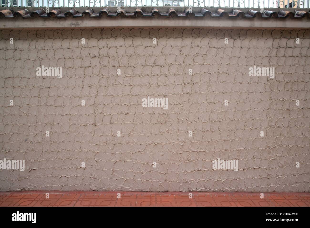 overlapping concentric circle wall pattern background, old brick ...