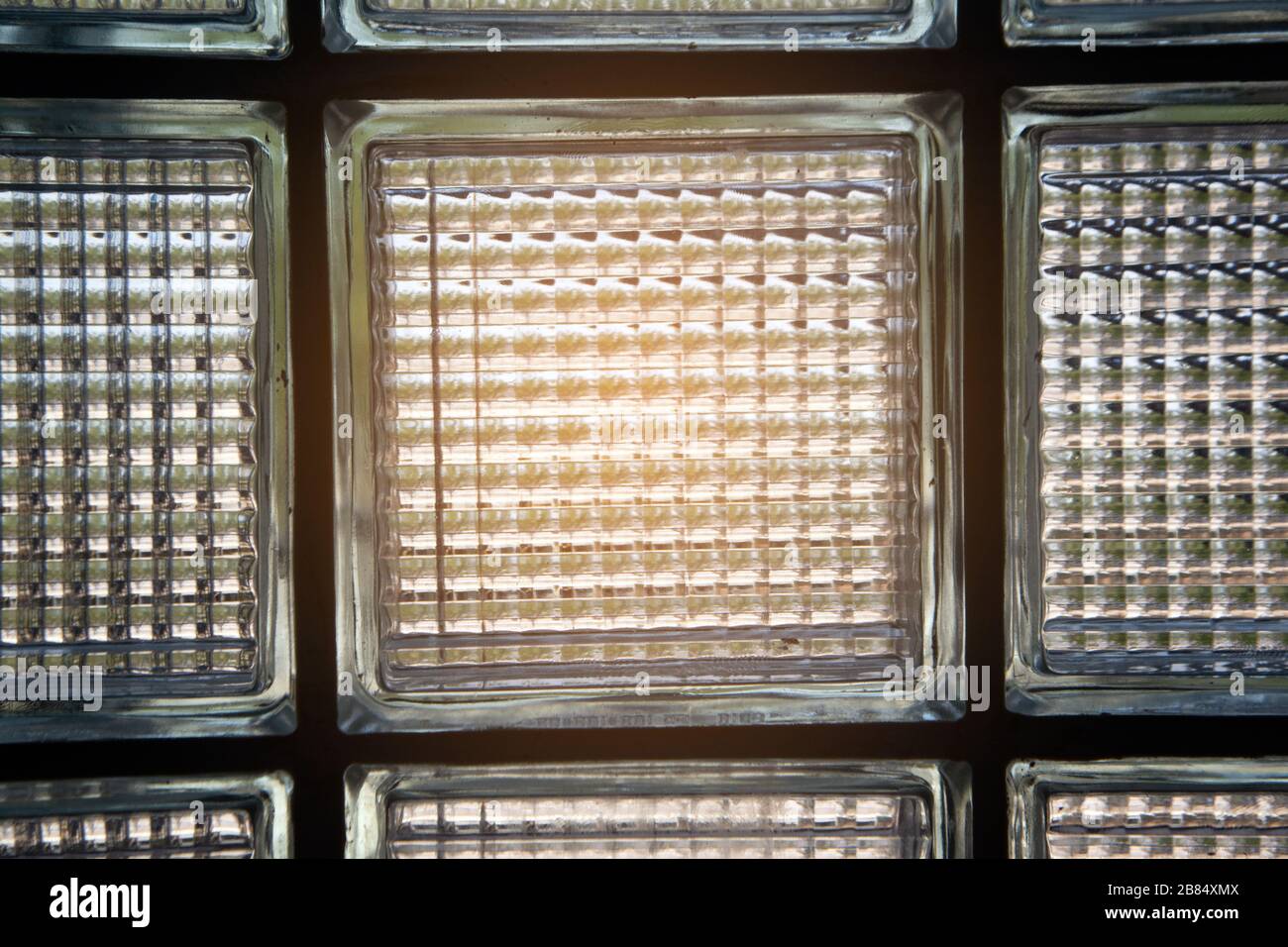 Glass block wall detail texture background art in a building Stock ...