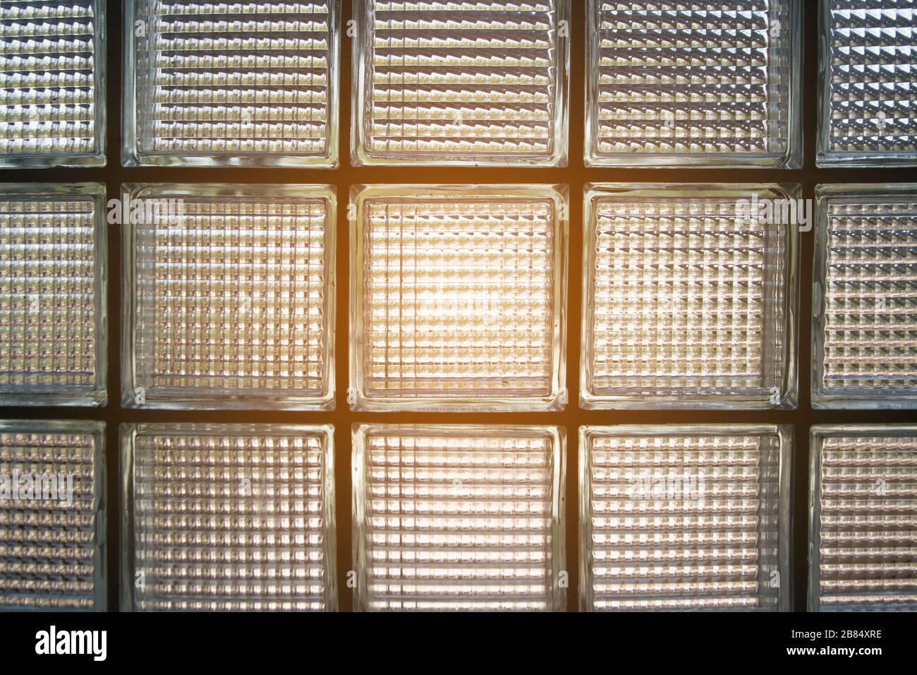 Glass block wall detail texture background art in a building Stock ...