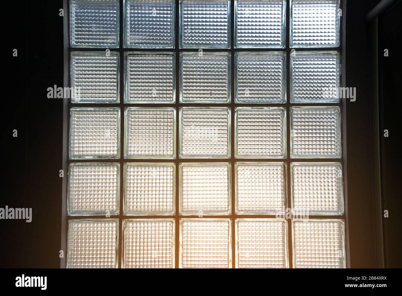 Glass block wall detail texture background art in a building Stock ...