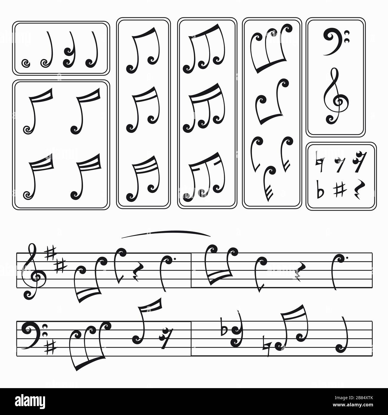 Partitura musical Stock Vector Images - Alamy