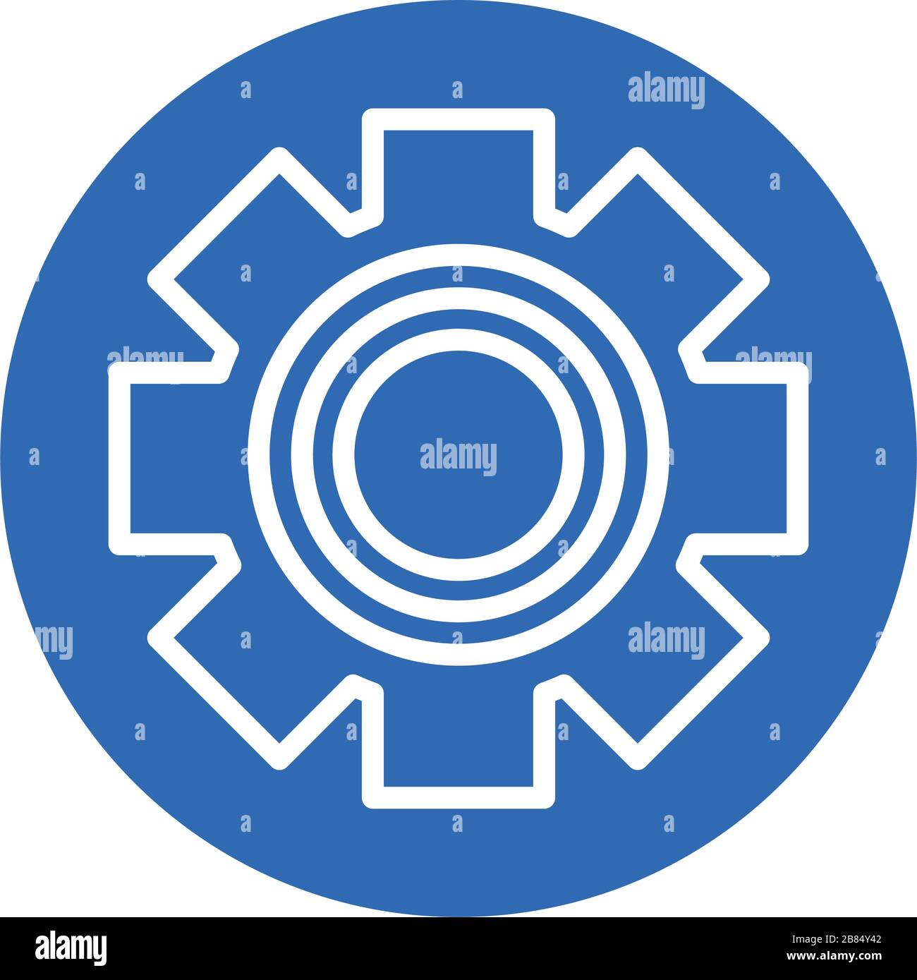 gear settings setup block style icon Stock Vector Image & Art - Alamy