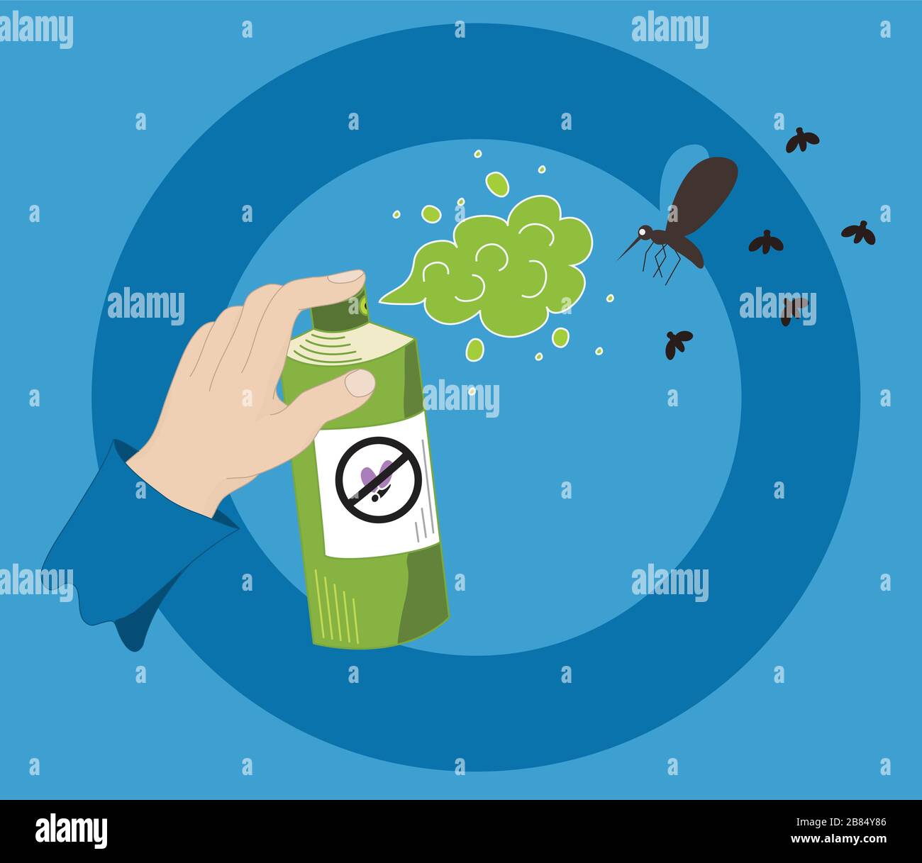 Icon mosquito spray hand Stock Vector Images - Alamy