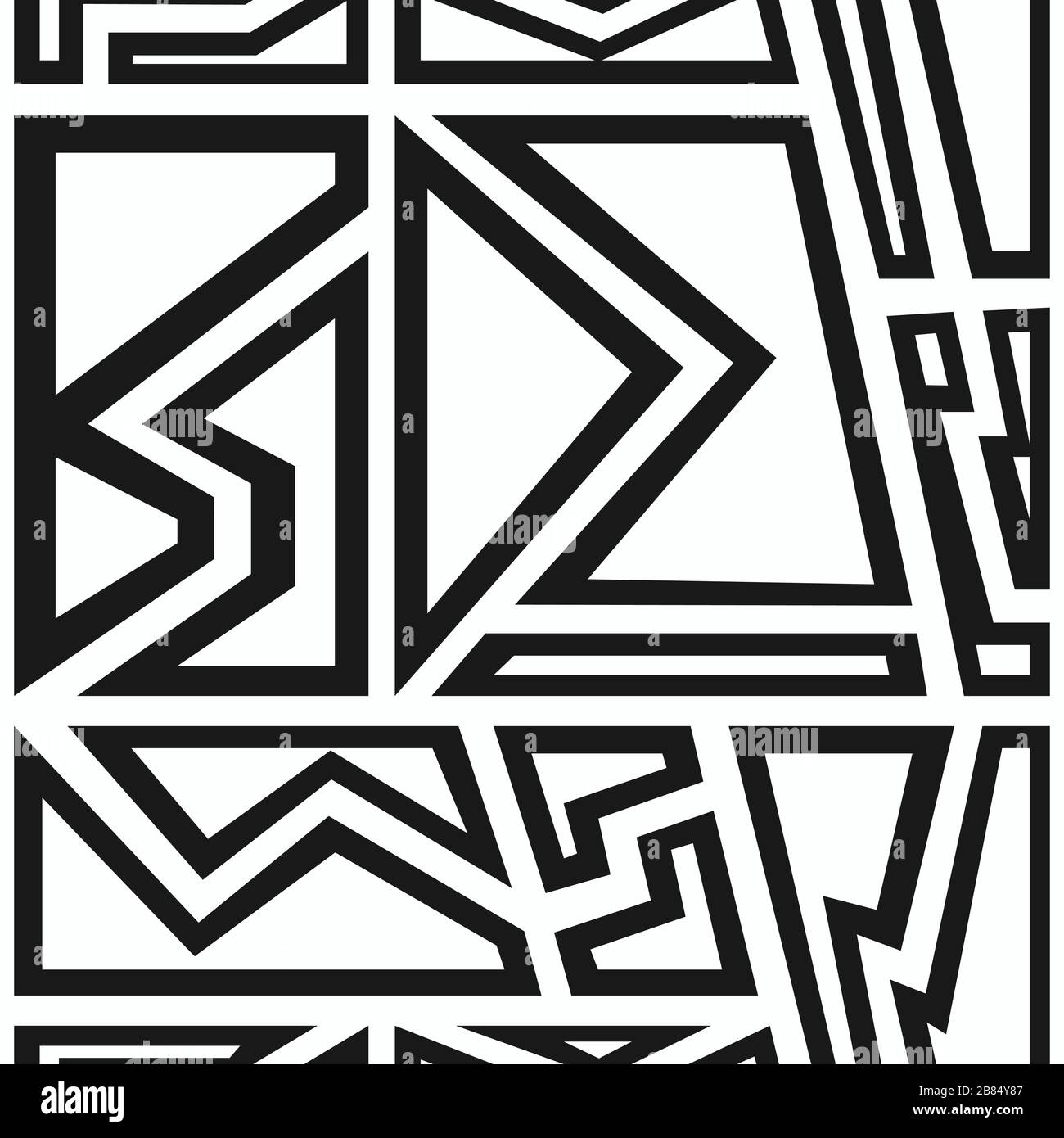 monochrome geometric seamless pattern Stock Vector Image & Art - Alamy