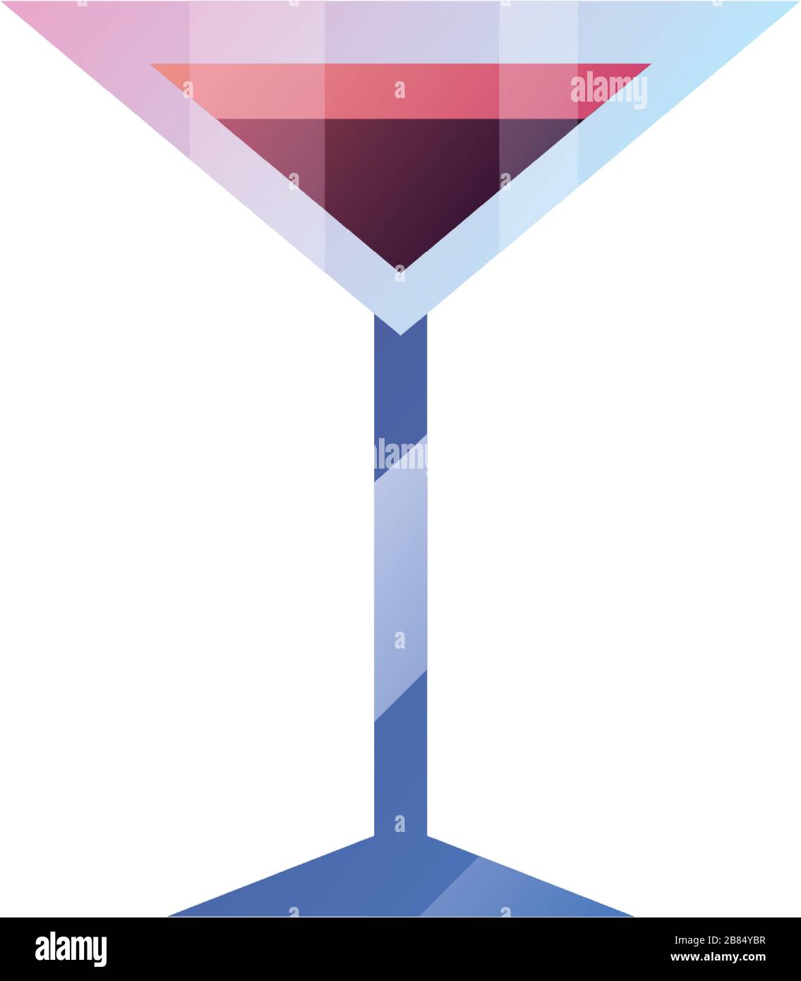 Cocktail gradient style icon design, Alcohol drink bar beverage liquid ...