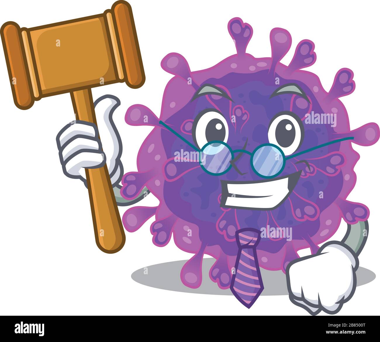 Charismatic Judge alpha coronavirus cartoon character design wearing ...