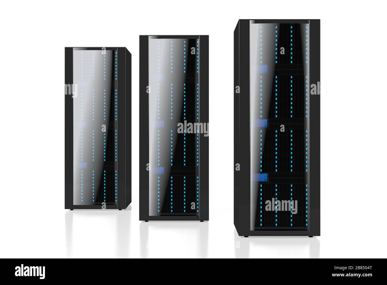 3D servers illustration - great for topics like storage, hosting, data ...