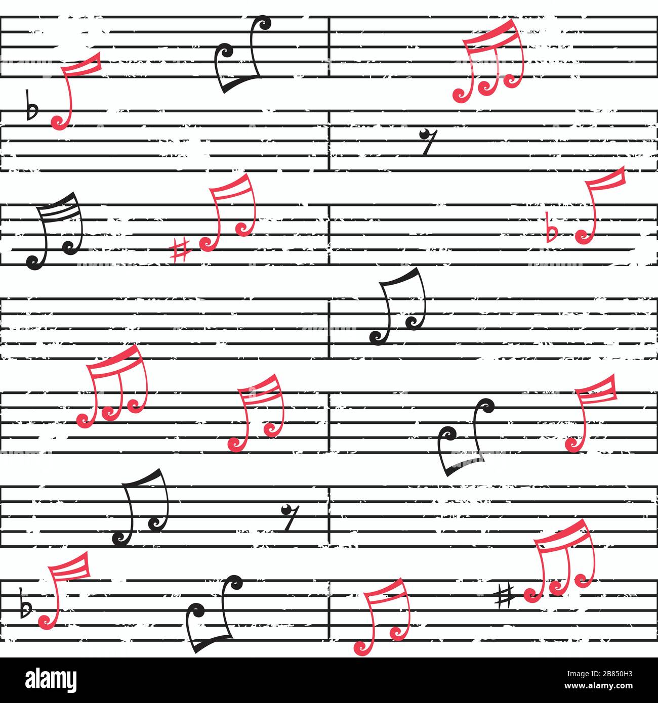 notes seamless pattern with grunge effect Stock Vector Image & Art - Alamy