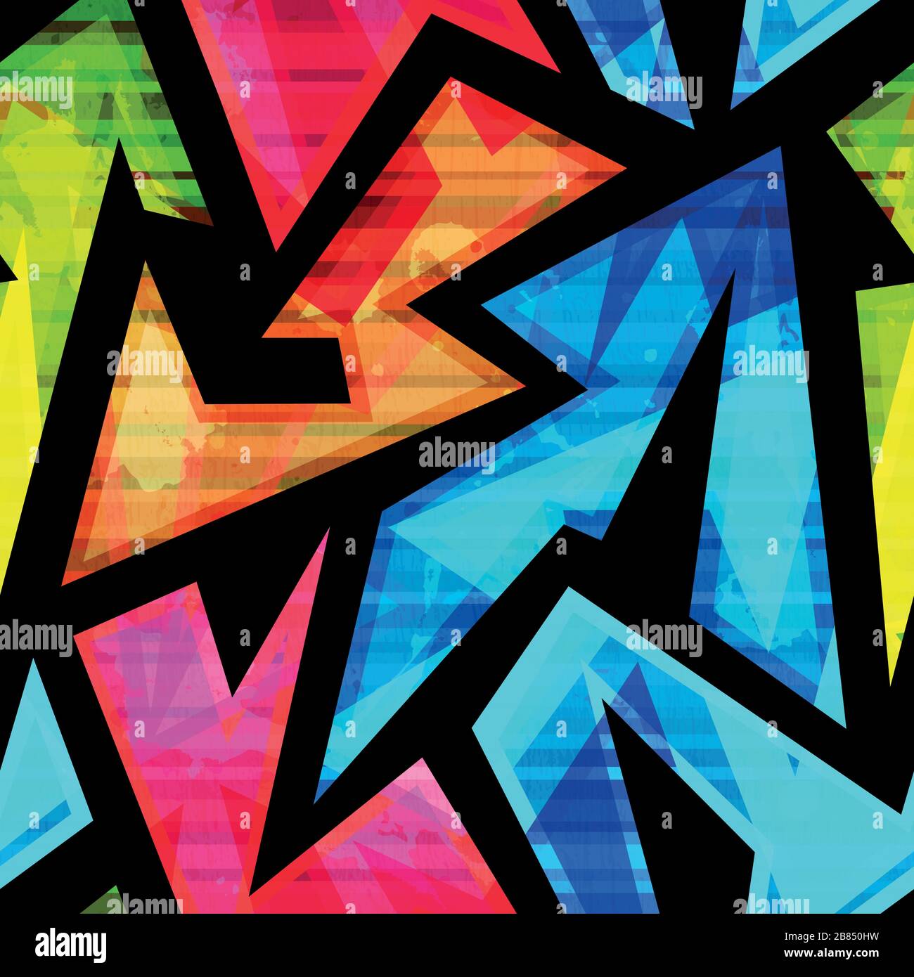 Neon geometrical pattern triangle hi-res stock photography and images ...