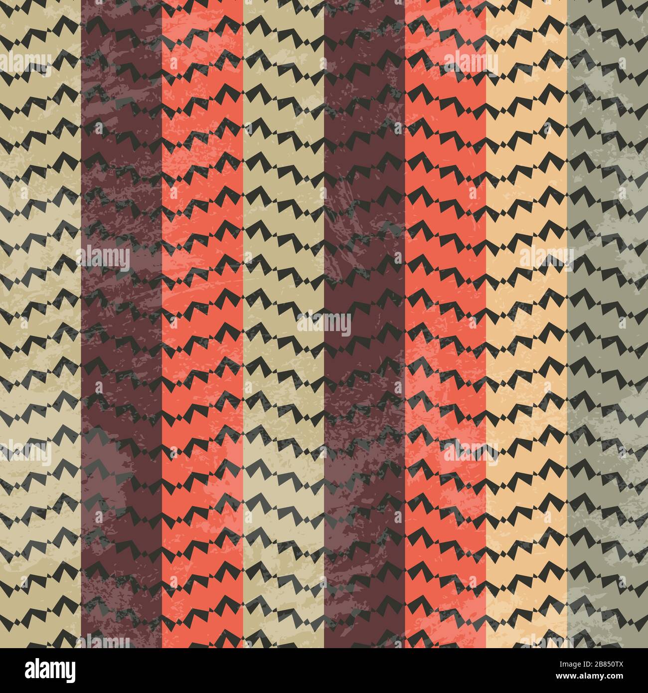 retro curves seamless pattern with grunge effect Stock Vector Image ...