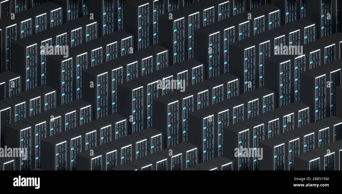 3D server room/ data center - storage, hosting concept Stock Photo - Alamy