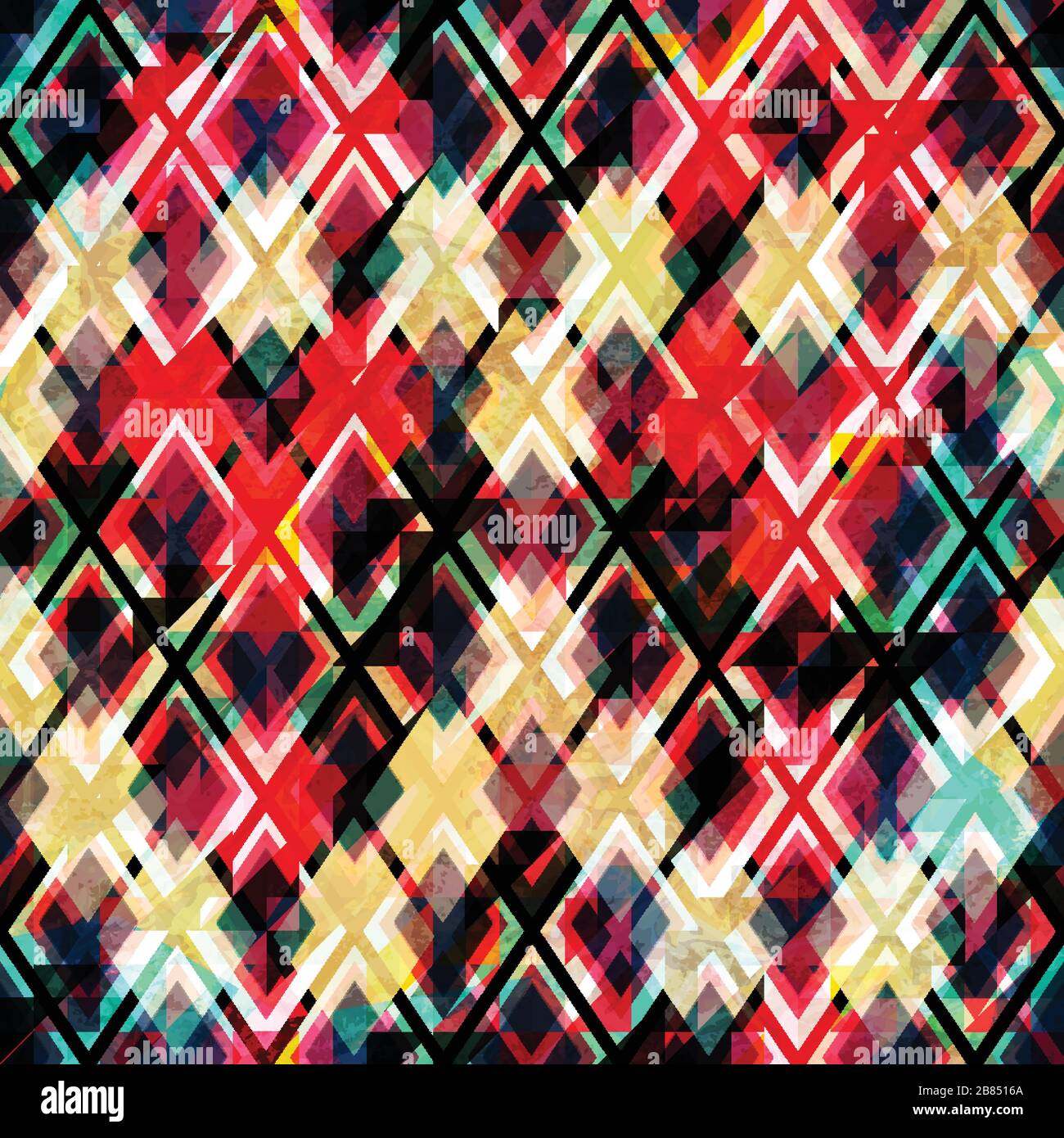 red mosaic seamless texture with grunge effect Stock Vector Image & Art ...