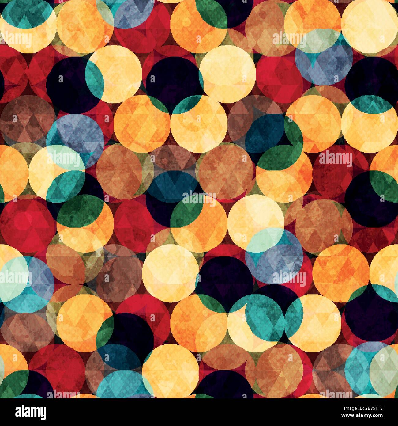 retro circle seamless texture with grunge effect Stock Vector Image ...