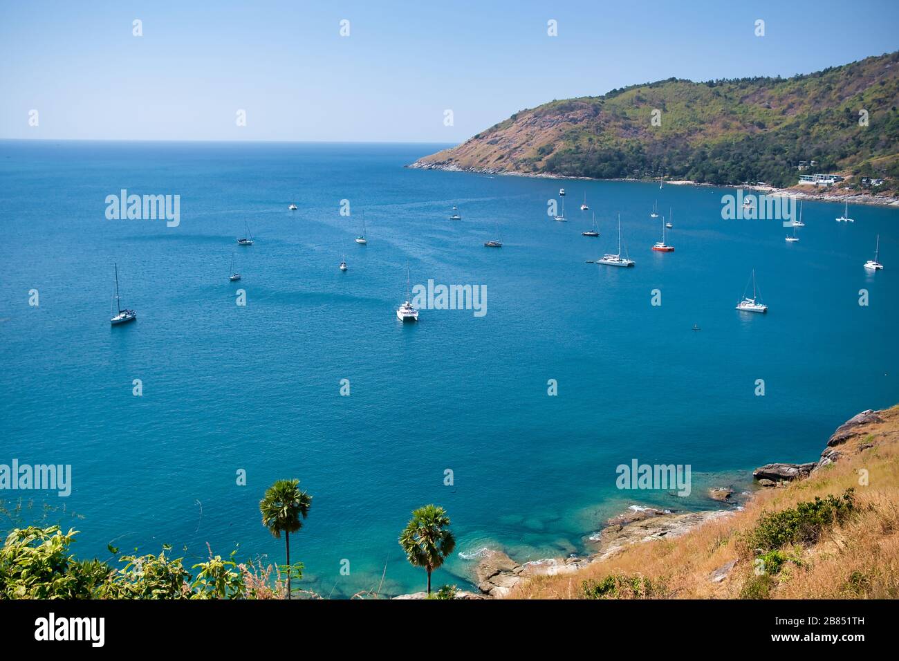 Phuket Lanscape beautiful Andaman sea, Taken from Windmill Viewpoint ...