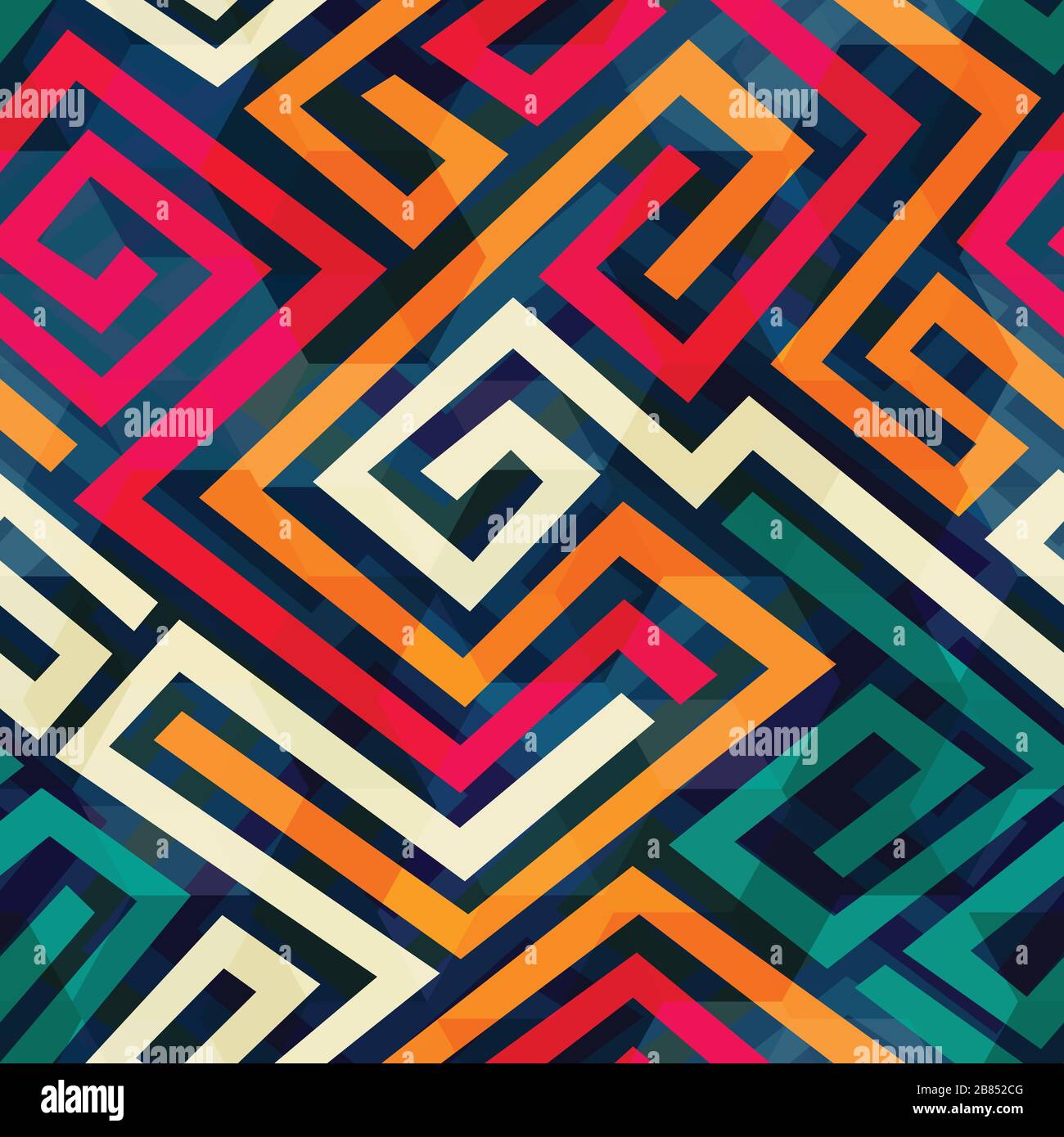 retro spiral seamless pattern Stock Vector Image & Art - Alamy