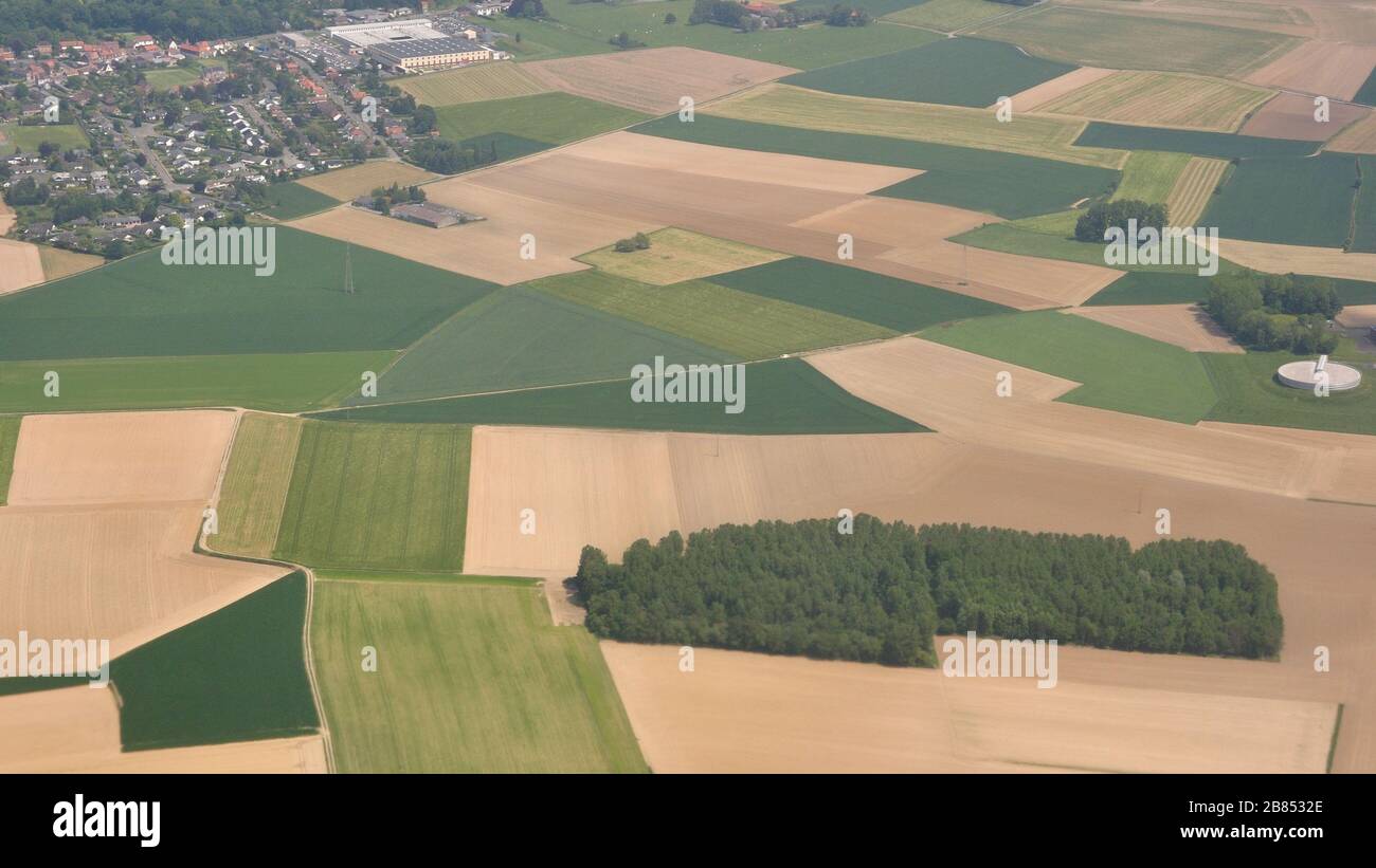 aerial view in France, flight by plane, france Stock Photo - Alamy