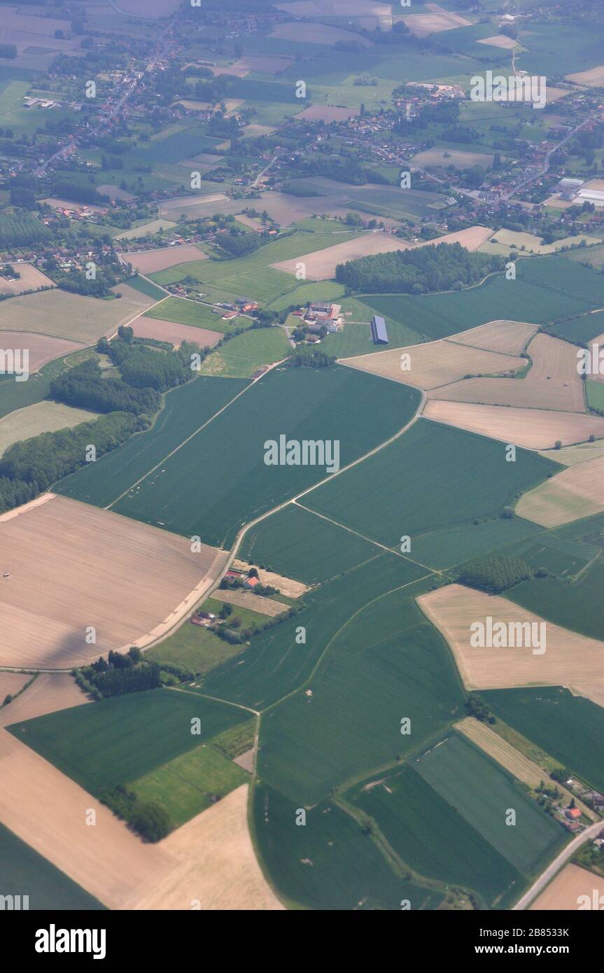aerial view in France, flight by plane, france Stock Photo - Alamy