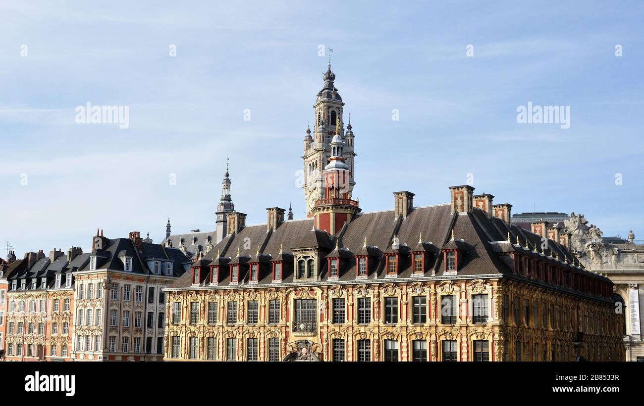 visit to the northern city of Lille, grand place, france Stock Photo ...