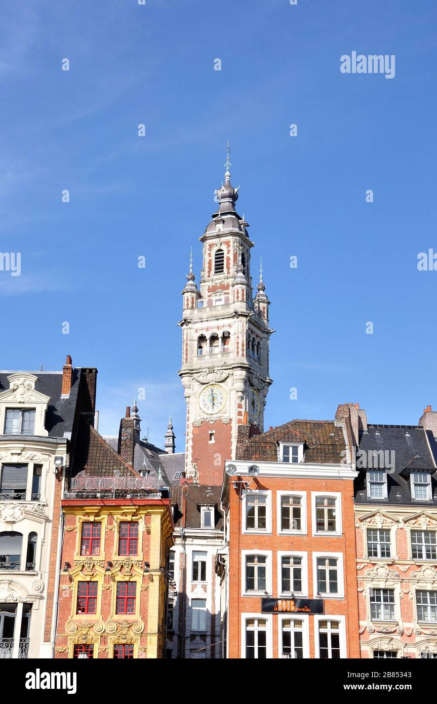 visit to the northern city of Lille, grand place, france Stock Photo ...