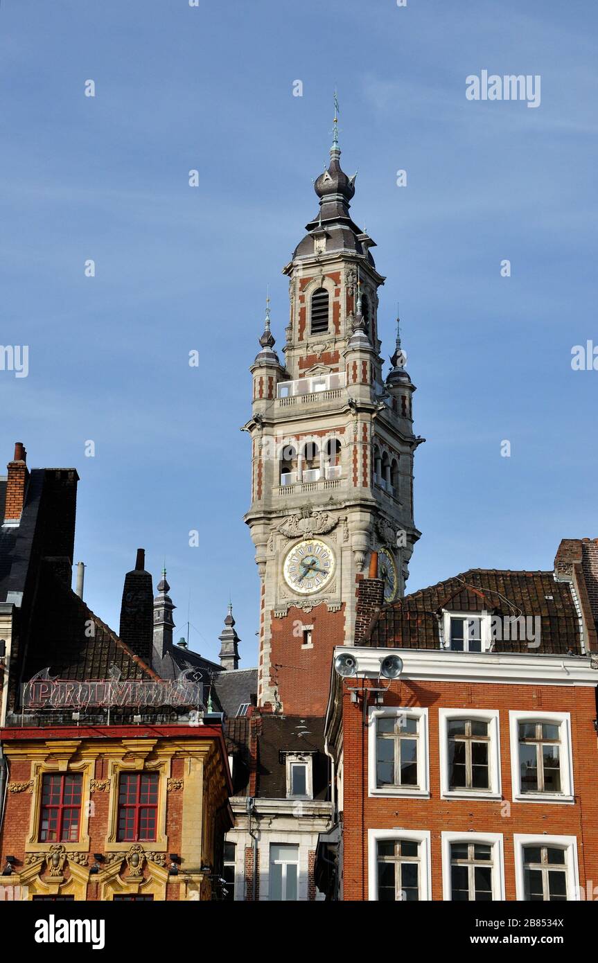visit to the northern city of Lille, grand place, france Stock Photo ...