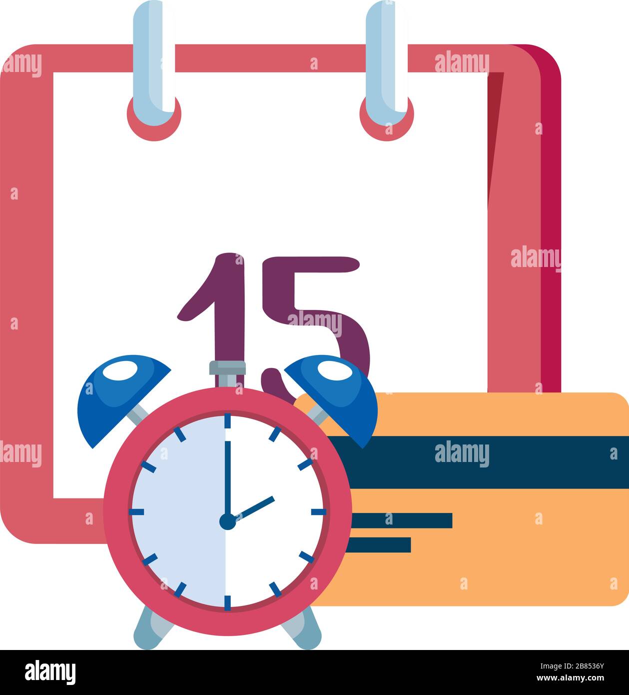 Traditional clock calendar design Stock Vector Images - Alamy