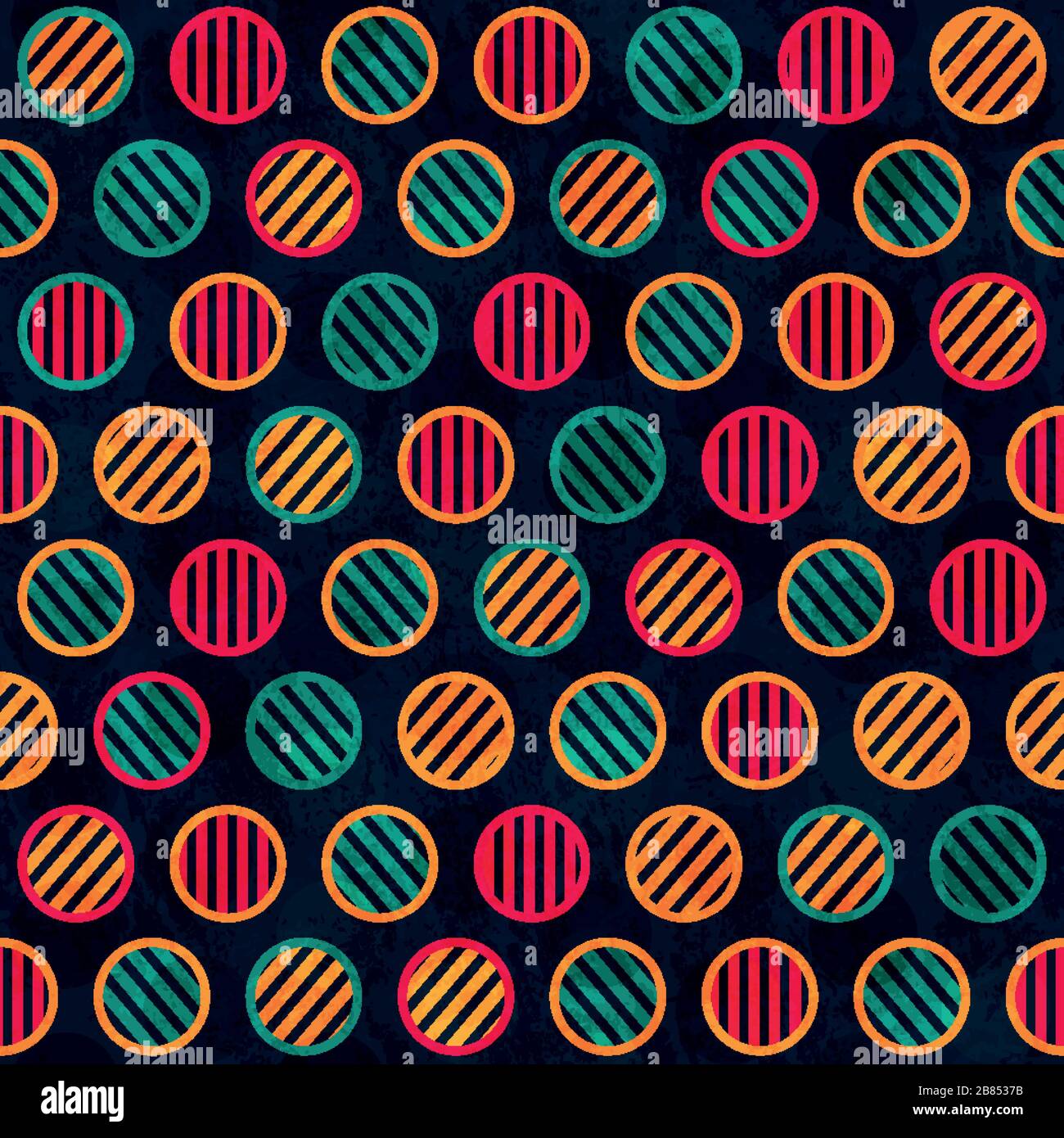 retro circle seamless pattern Stock Vector Image & Art - Alamy