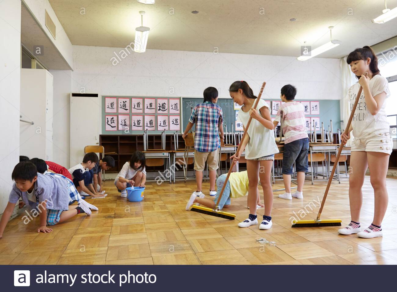 Student Cleaning Classroom High Resolution Stock Photography and Images ...
