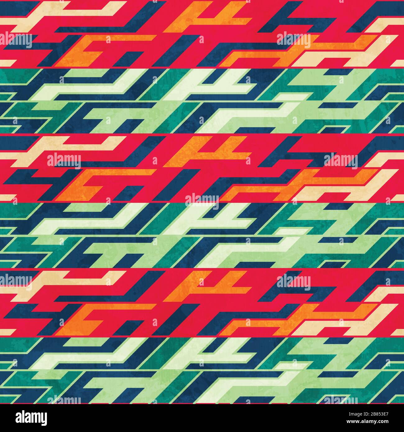 retro mosaic seamless pattern Stock Vector Image & Art - Alamy