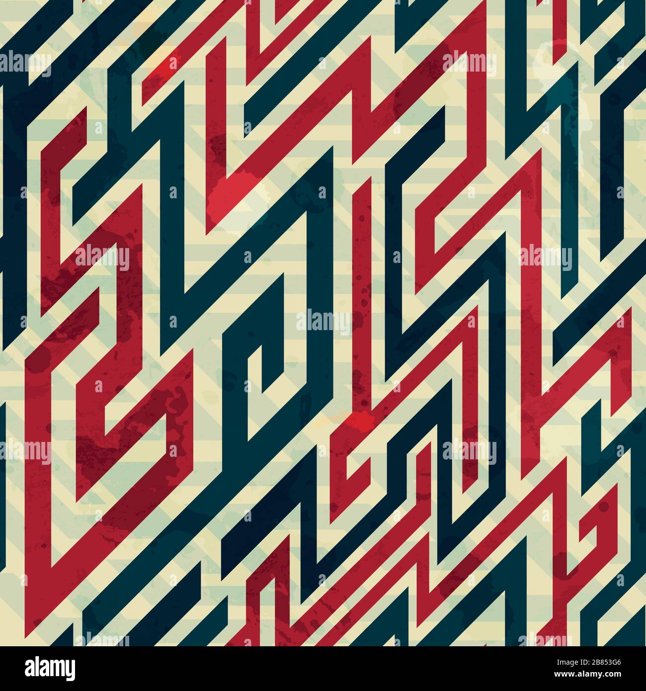 retro lines seamless pattern with grunge effect Stock Vector Image ...