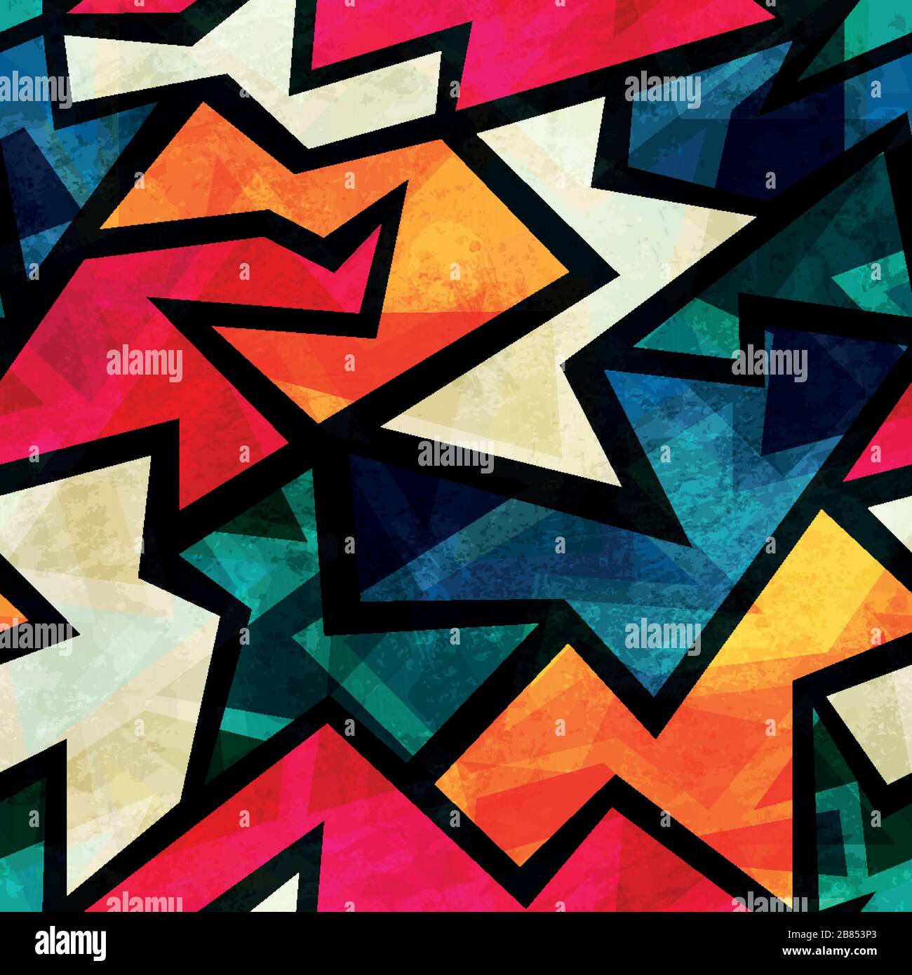 urban grunge geometric seamless pattern Stock Vector Image & Art - Alamy