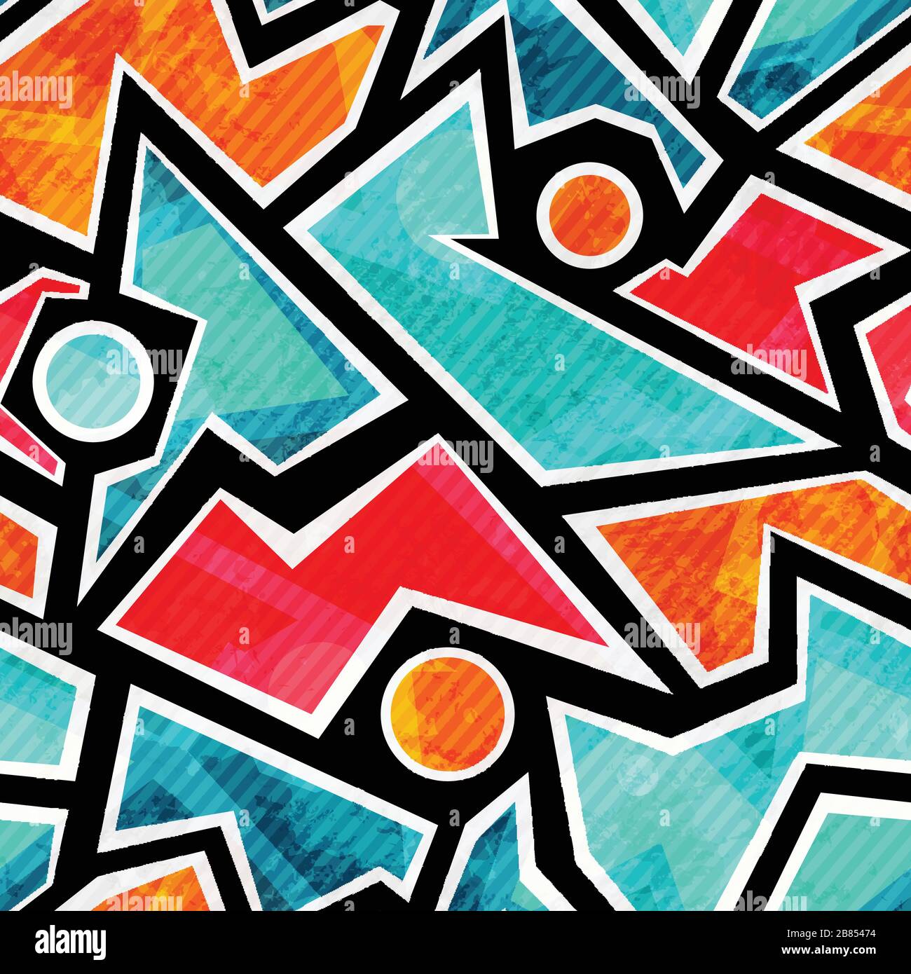 colored geometric grunge seamless pattern Stock Vector Image & Art - Alamy