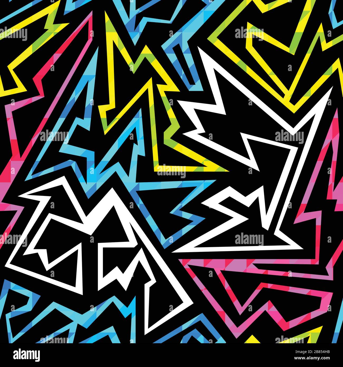 Seamless neon triangle Stock Vector Images - Alamy