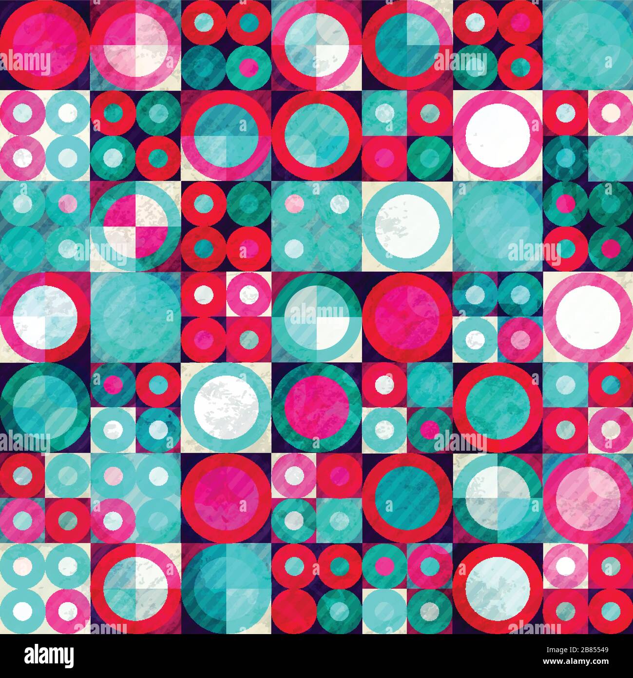 watercolor circle seamless pattern with grunge effect Stock Vector ...