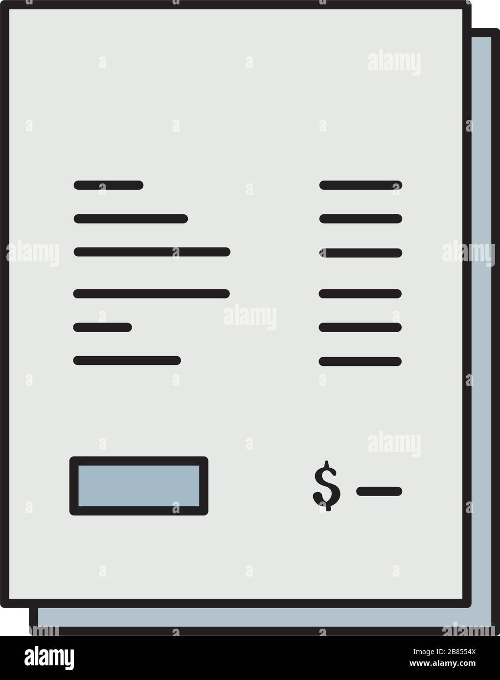 receipt paper voucher isolated icon Stock Vector Image & Art - Alamy