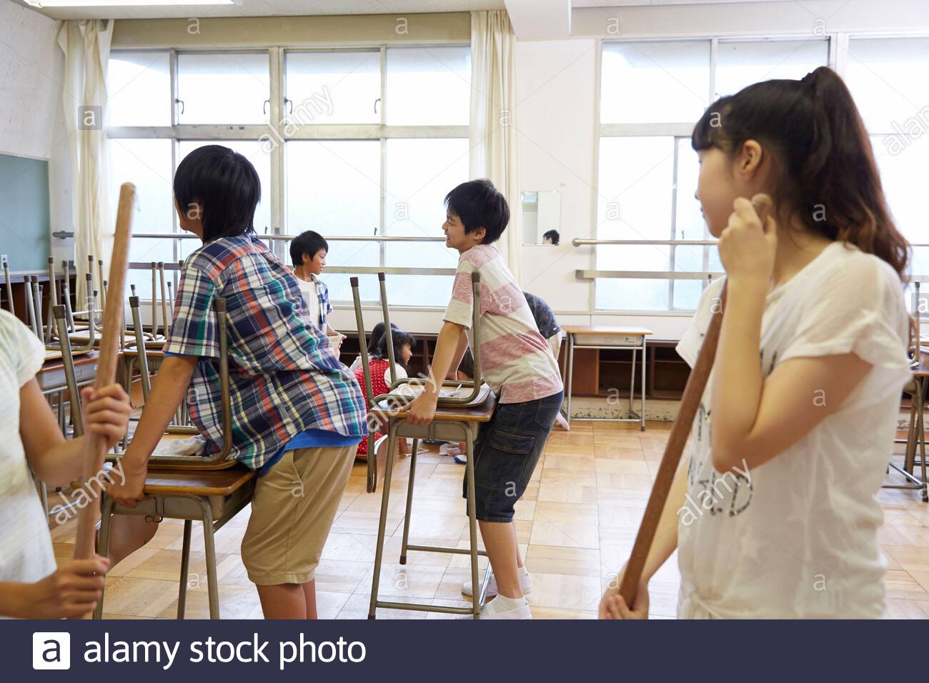 Student Cleaning Classroom High Resolution Stock Photography and Images ...