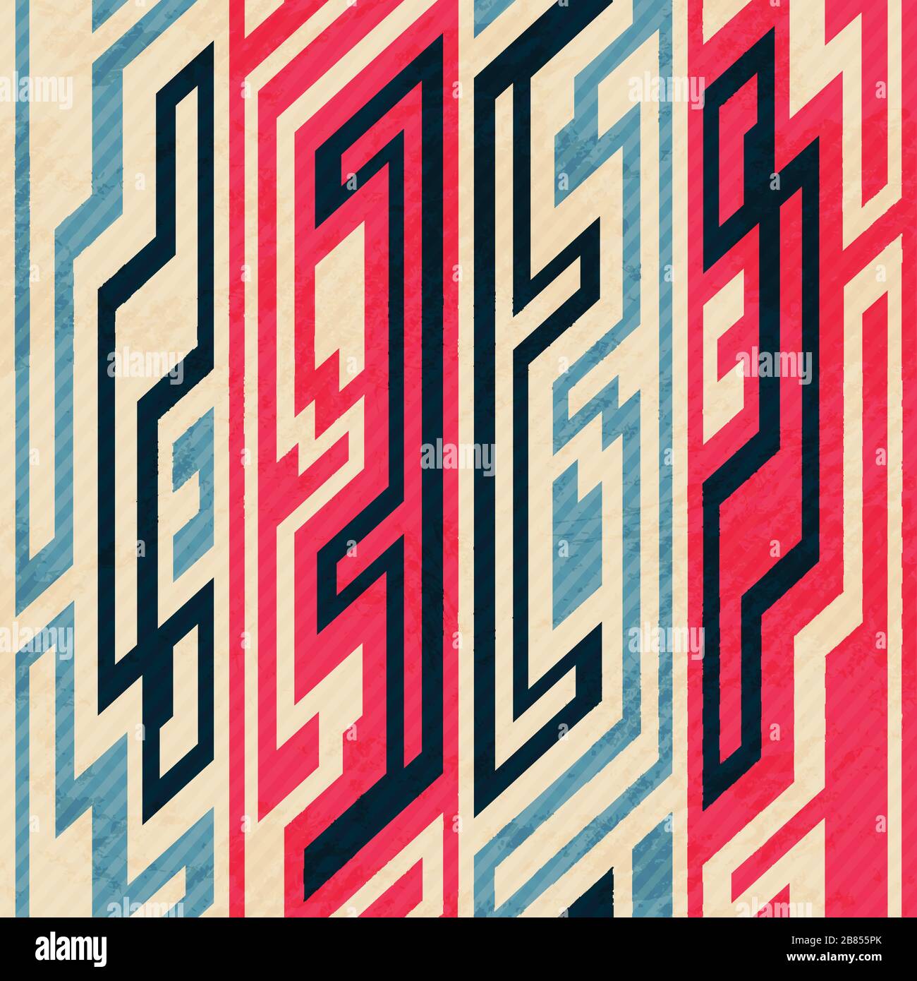 retro geometric seamless pattern Stock Vector Image & Art - Alamy